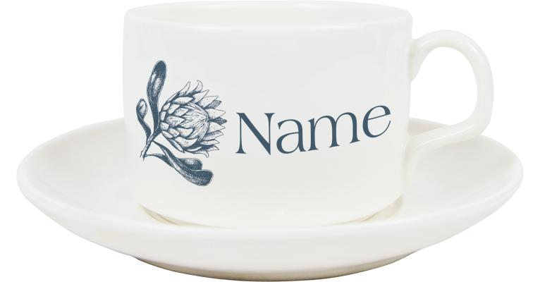 Blue Protea Tea Set - Personalised | Joyfully Made
