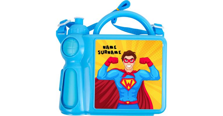 Kids Super Hero Lunch Box Blue | Joyfully Made
