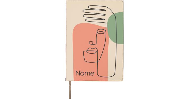 A5 Face Line Art Personalised Notebook | Joyfully Made
